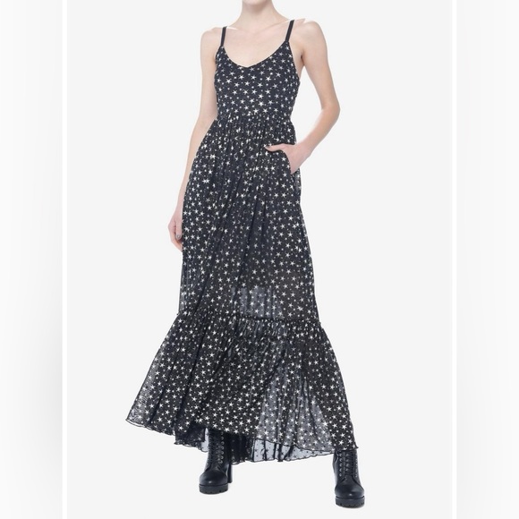 Hot Topic | Dresses | Cosmic Aura Metallic Star Tulle Overlay Ruffle ...